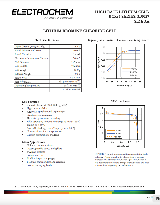 3B0027-TC Electrochem Battery (10 Pieces) – RocketDistributing.com