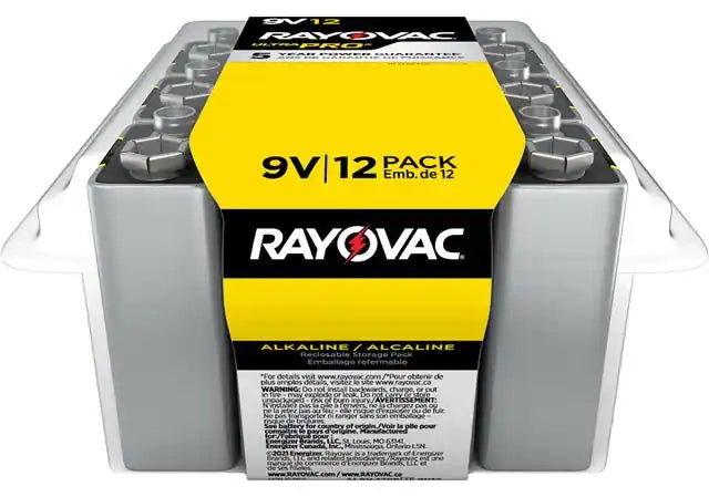 Rayovac Ultra Pro 9 Volt Alkaline Batteries (144 Pieces ...