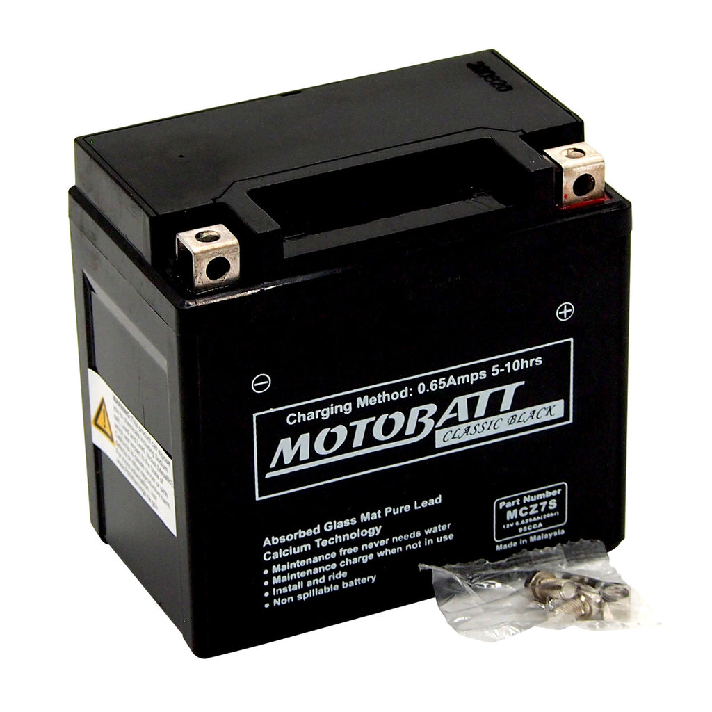 Motobatt MCZ7S Battery - Sealed AGM Classic Black – RocketDistributing.com