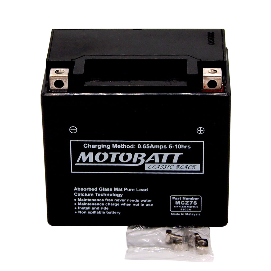 Motobatt MCZ7S Battery - Sealed AGM Classic Black – RocketDistributing.com