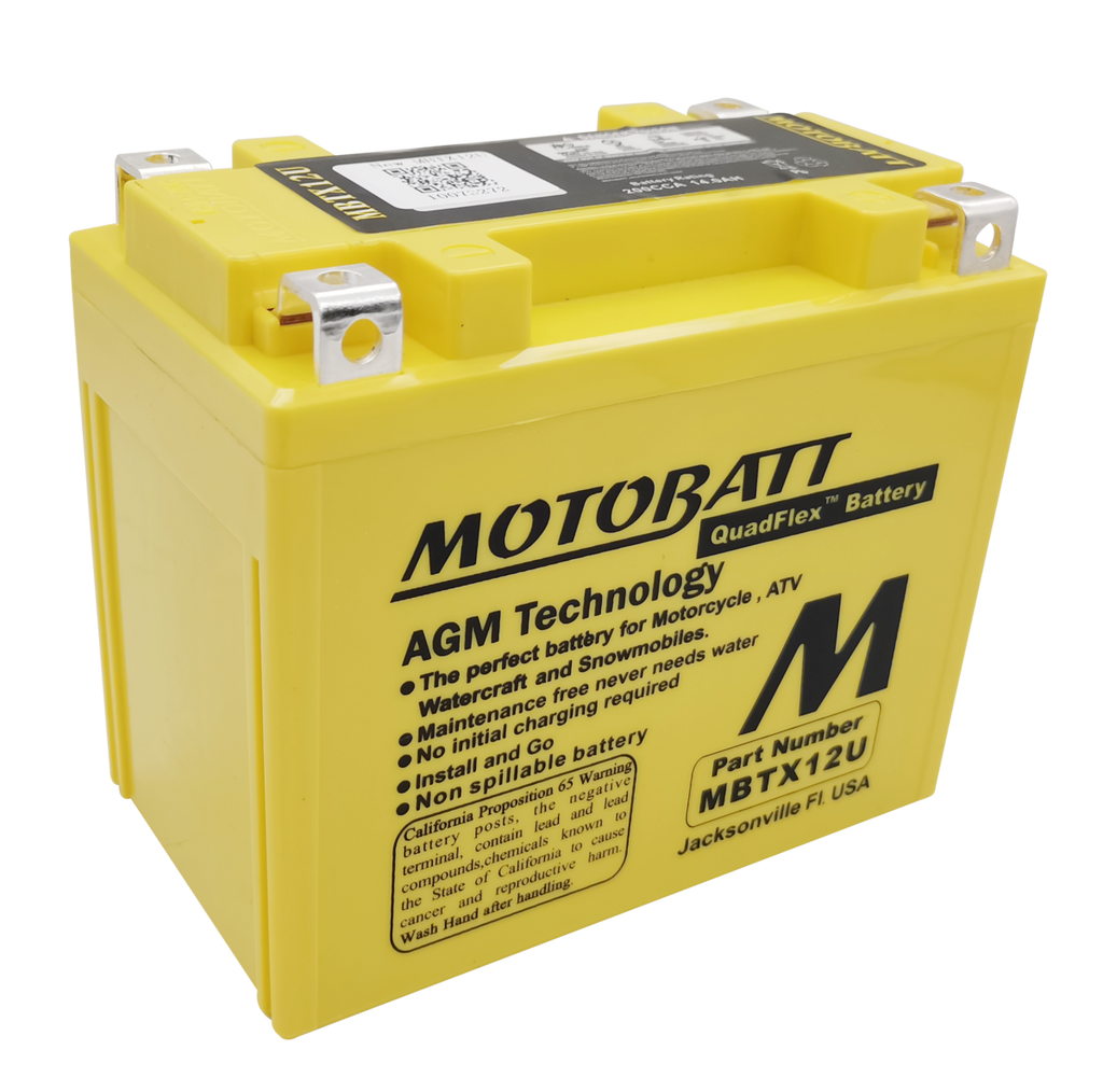 Motobatt MBTX12U Battery - 12V 14Ah 200CCA Sealed AGM ...