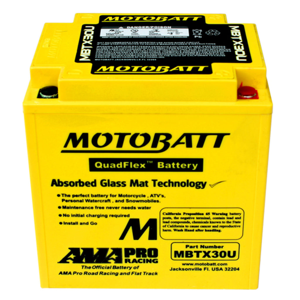 Motobatt MBTX30U Battery - 12V 34Ah 440CCA Sealed AGM ...