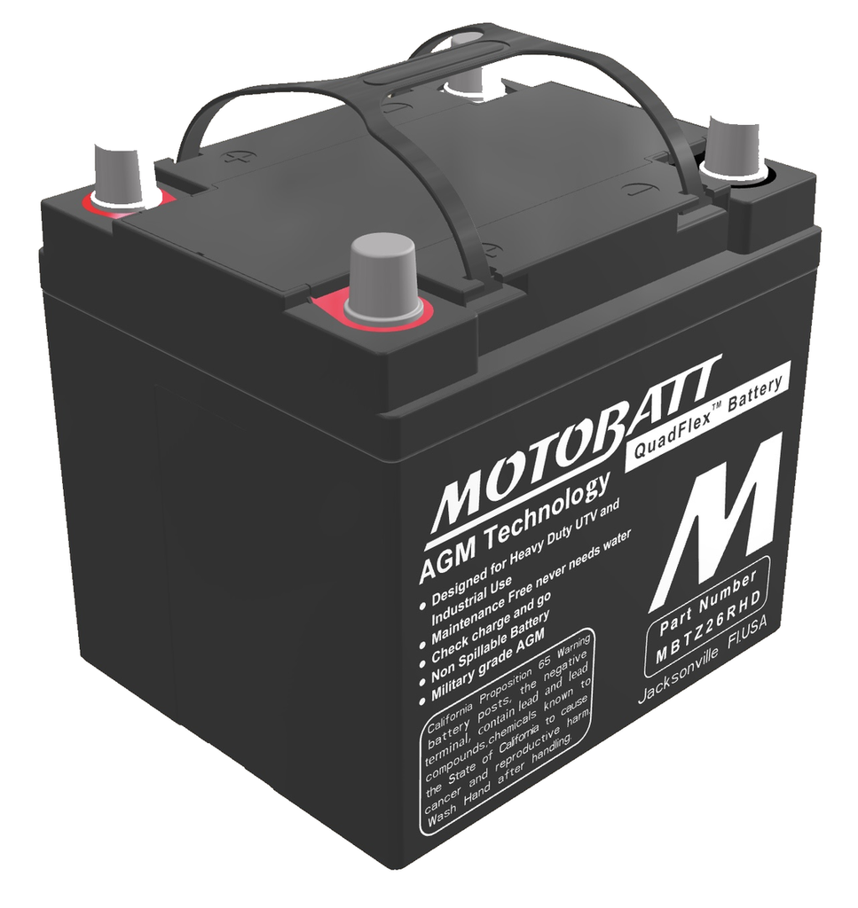 Motobatt MBTZ26RHD Battery - 12V 54Ah 600CCA Sealed AGM ...