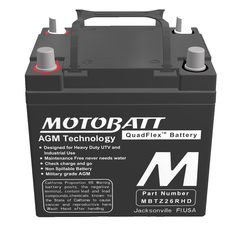 Motobatt MBTZ26RHD Battery - 12V 54Ah 600CCA Sealed AGM ...