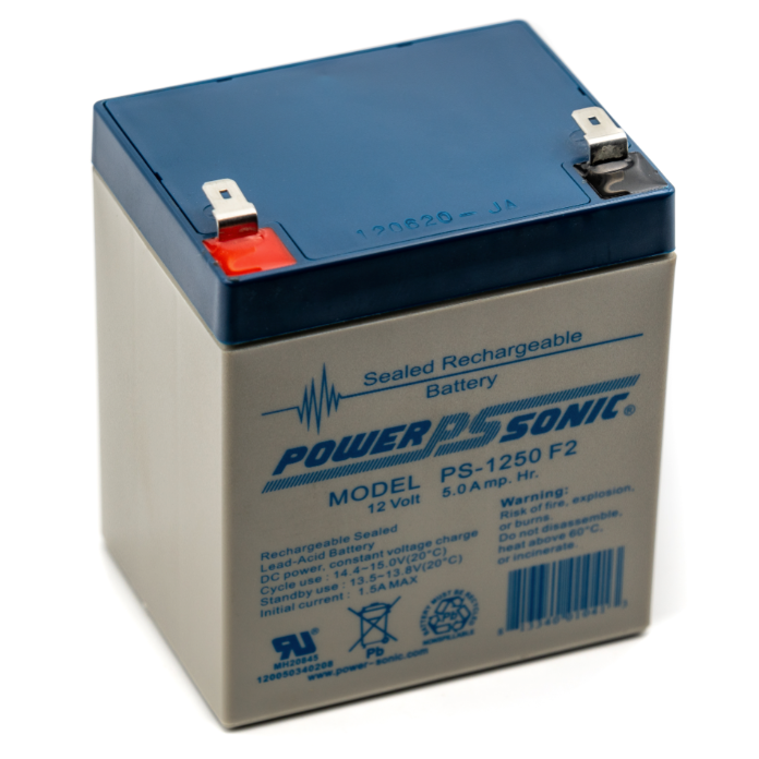 Power Sonic PS-1250 F2 Battery - 12 Volt 5 Amp Hour ...
