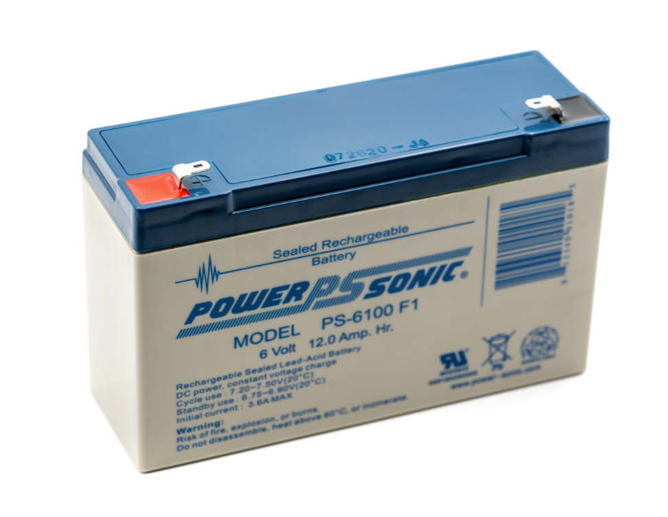 Power Sonic PS-6100 F1 Battery - 6 Volt 12 Amp Hour ...