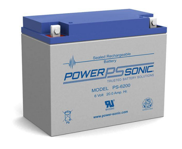Power Sonic PS-6200 NB Battery - 12 Volt 20 Amp Hour ...
