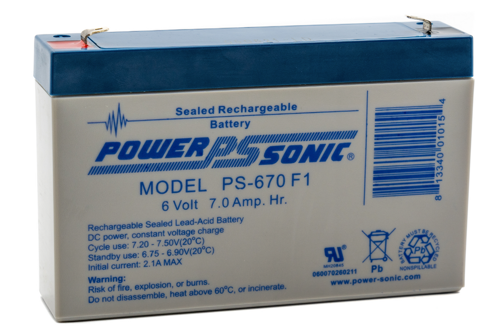 Power Sonic PS-670 Battery - 6 Volt 7 Amp Hour – RocketDistributing.com